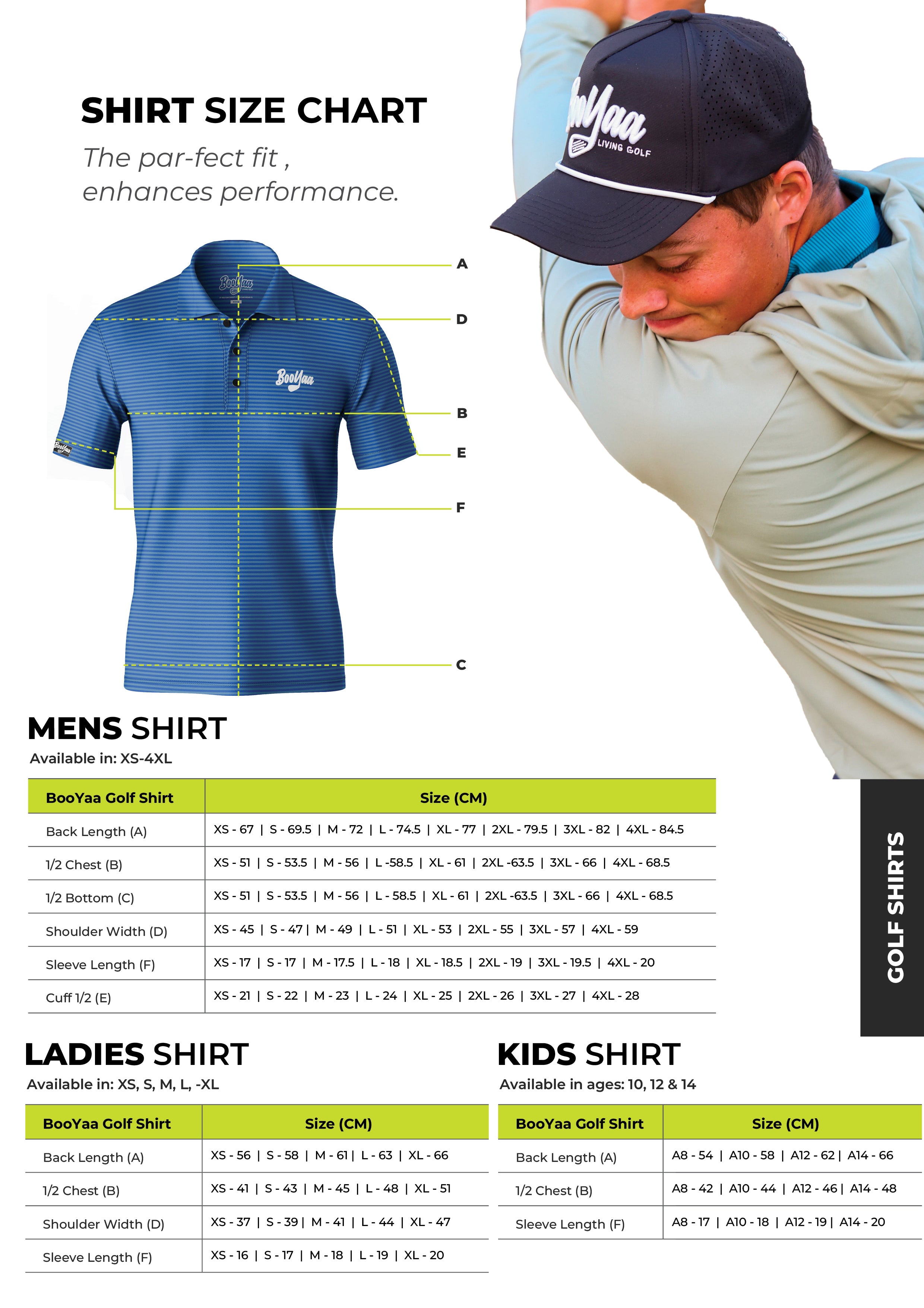 Size Chart – BOOYAA GOLF